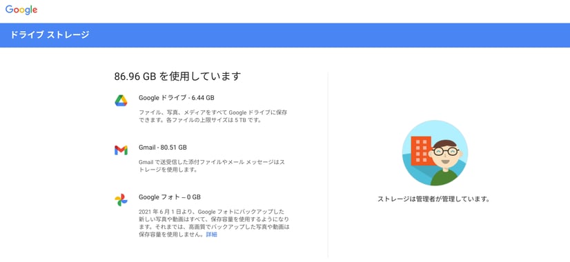 Google Workspaceで利用できるドライブ容量と追加オプション